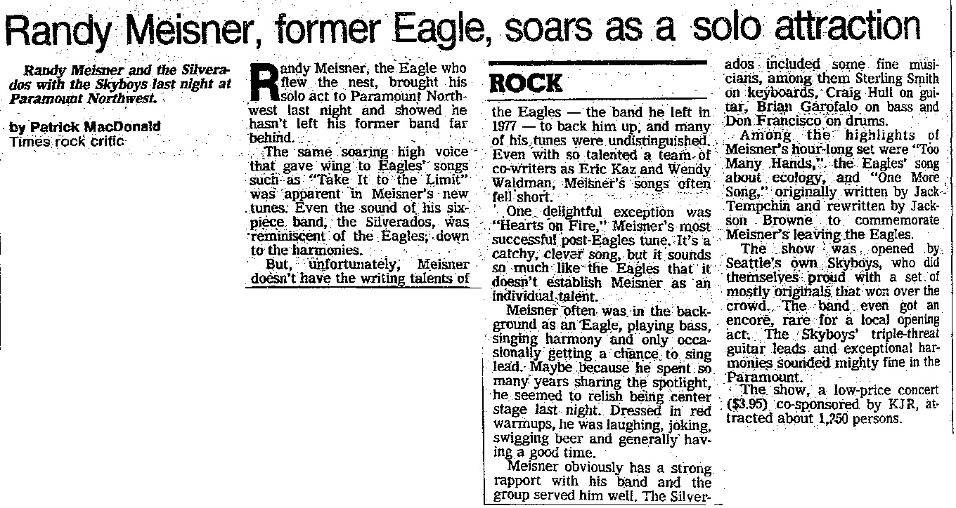 Seattle Daily Times, March 20, 1981