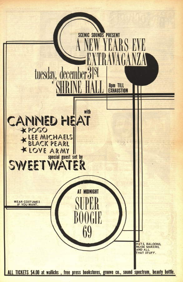 Poco, Shrine Hall, Los Angeles, December 31, 1968