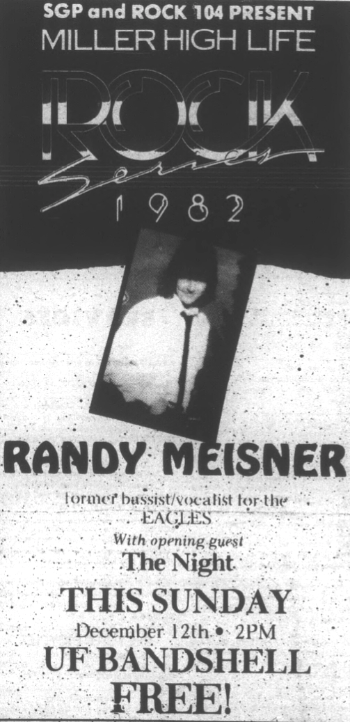 Randy Meisner, University Of Florida Bandshell, Gainesville, FL ...